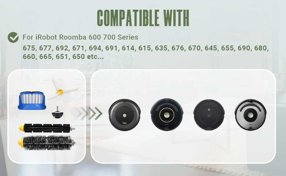 Amazon.com - Replacement Parts Accessories Kit for iRobot Roomba 675 694 692 614 670 677 671 691 ...