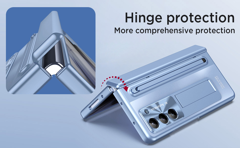 Amazon.com: Miimall for Galaxy Z Fold 5 Case with S Pen & Pen Slot, Hidden Kickstand Hinge ...