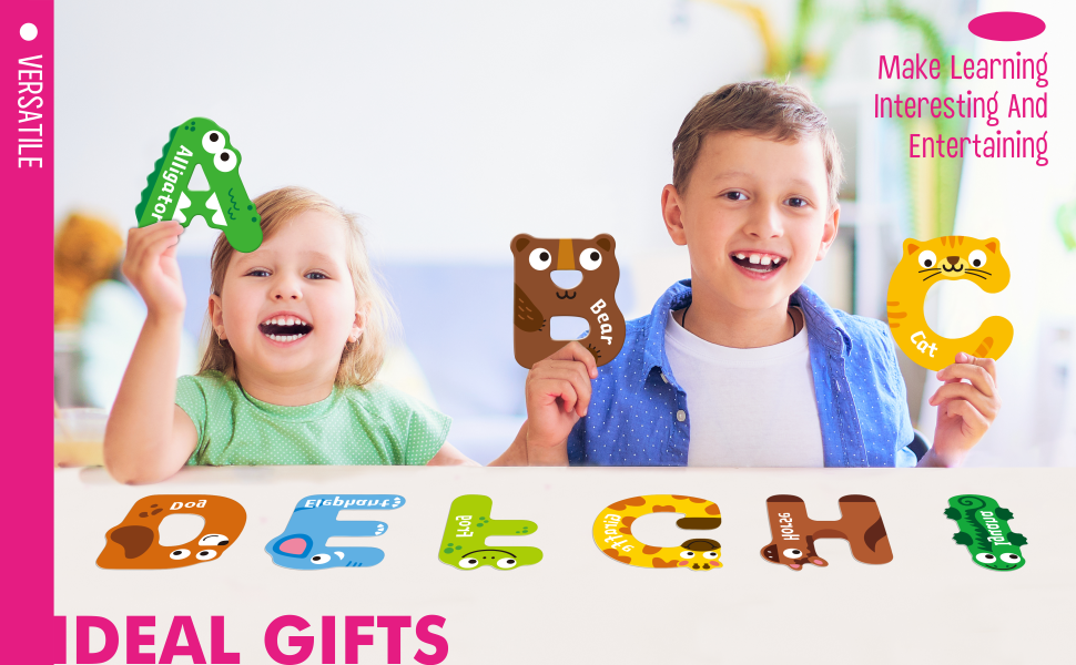 Amazon.com: Alphabet Posters, 26 Alphabet Letters Bulletin Board Decor ...