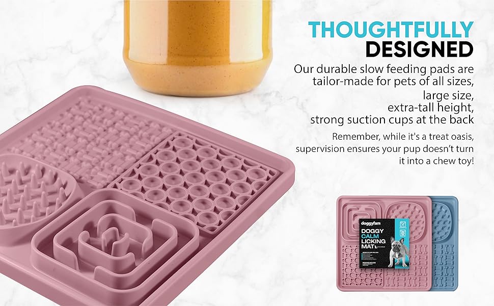 Amazon.com: Doggyfam Suction Lick Mat for Dogs - Calming Silicone Dog Lick Mat for Boredom ...