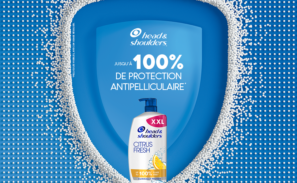 Head & Shoulders Shampooing Antipelliculaire Citrus Fresh, Jusqu’à 100 pourcent des pellicules ...