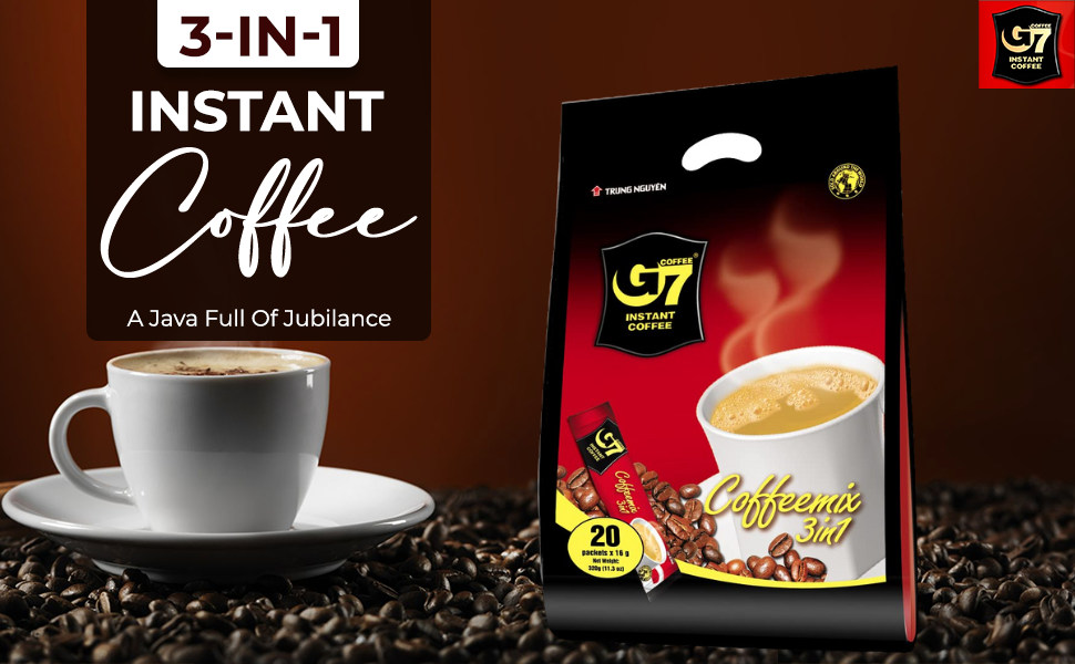 TRUNG NGUYEN G7 3-in-1 Instant Coffee Mix, 320g Pack, 20 Sachets x 16g : Amazon.in: Grocery ...