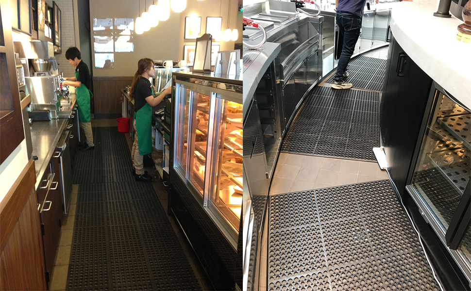 Amazon.com: tonchean Rubber Drainage Floor Mat 82.6 x 35.4 Inch Rubber ...