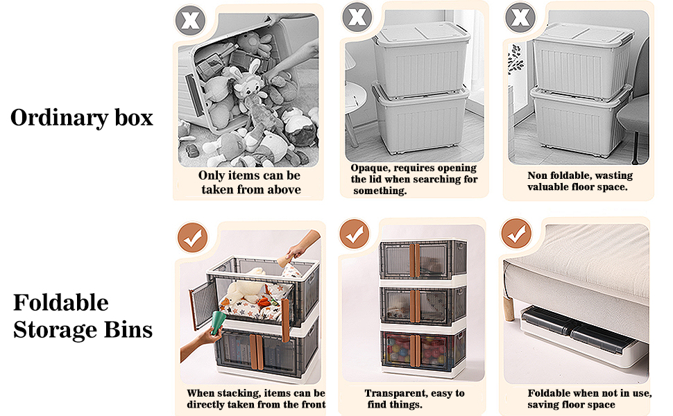 Amazon.com - 304 Quart Collapsible Clothes Storage with Wheels can be ...