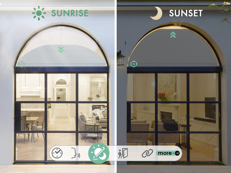 Amazon.com: Yoolax Smart Cellular Shades, Motorized Arch Window Honeycomb Blinds Motorized ...