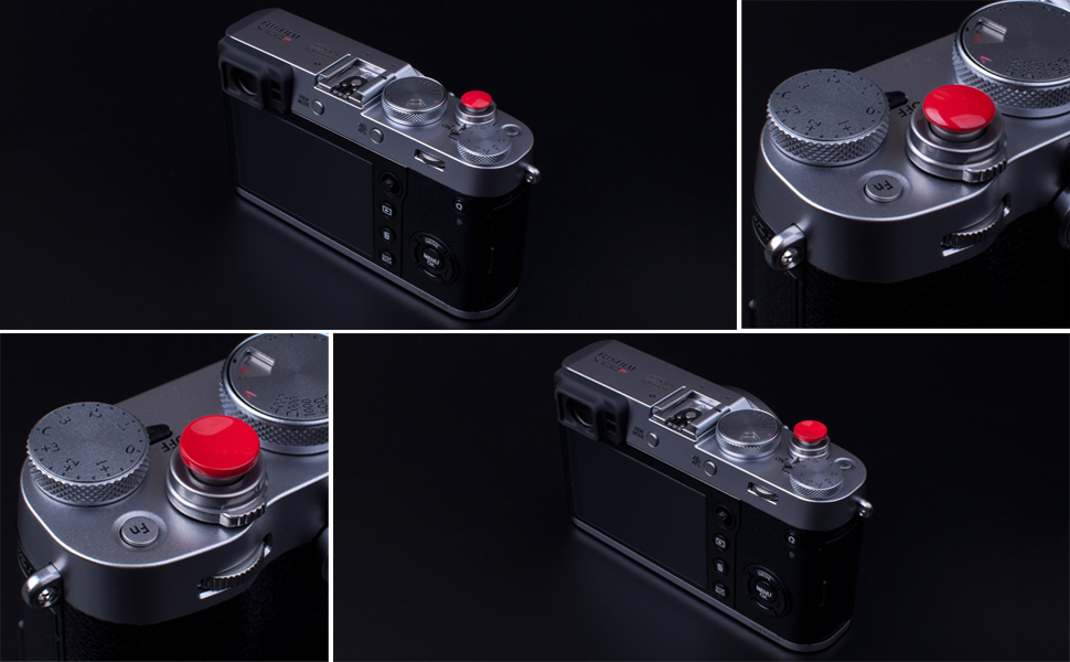 VKO Red Soft Metal Shutter Release Button Compatible with Fujifilm X-T4 X-T30 X-T3 X100F X-PRO3 ...