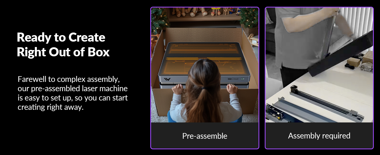 Amazon.com: WECREAT Vision 40W Enclosed Laser Cutter and Engraver ...