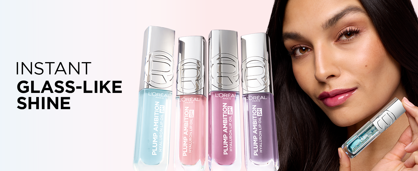 L’Oreal Paris Plump Ambition pH Color Changing Lip Oil, Plumping Lip Gloss, Gentle Tingling, Non ...
