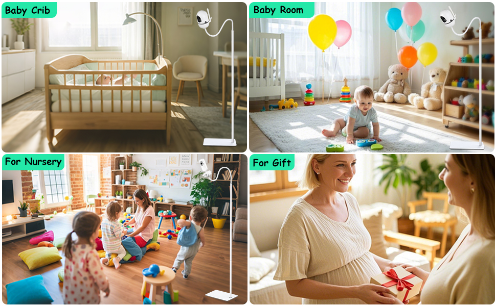 FORUBAR Baby Monitor Floor Stand Holder Mount Compatible with Infant Optics DXR-8 Pro,Nanit Pro ...