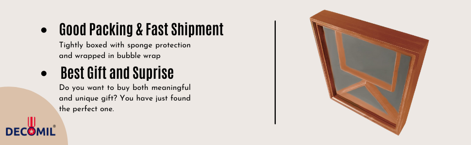 DECOMIL - 3x5 Flag Display Case With Certificate & Document Holder Big ...