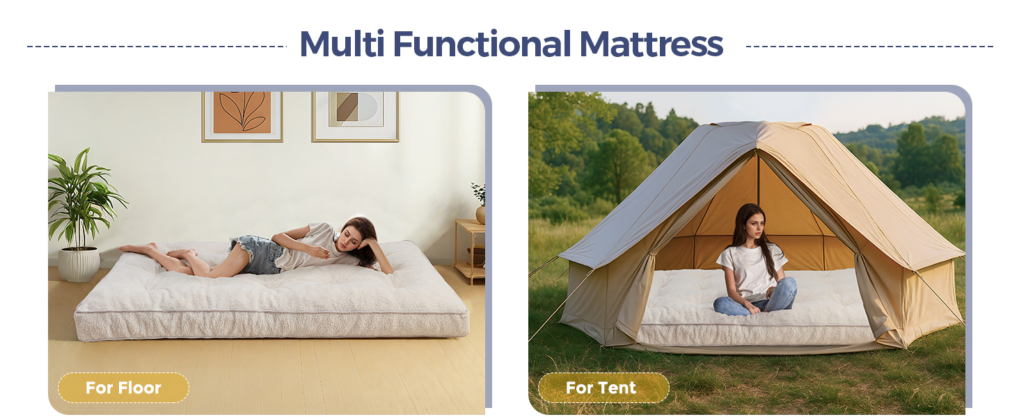 Amazon.com: MAXYOYO 6" Futon Mattress Full Size, Thick Boucle Futons Sofa Couch Bed Sleeper Sofa ...