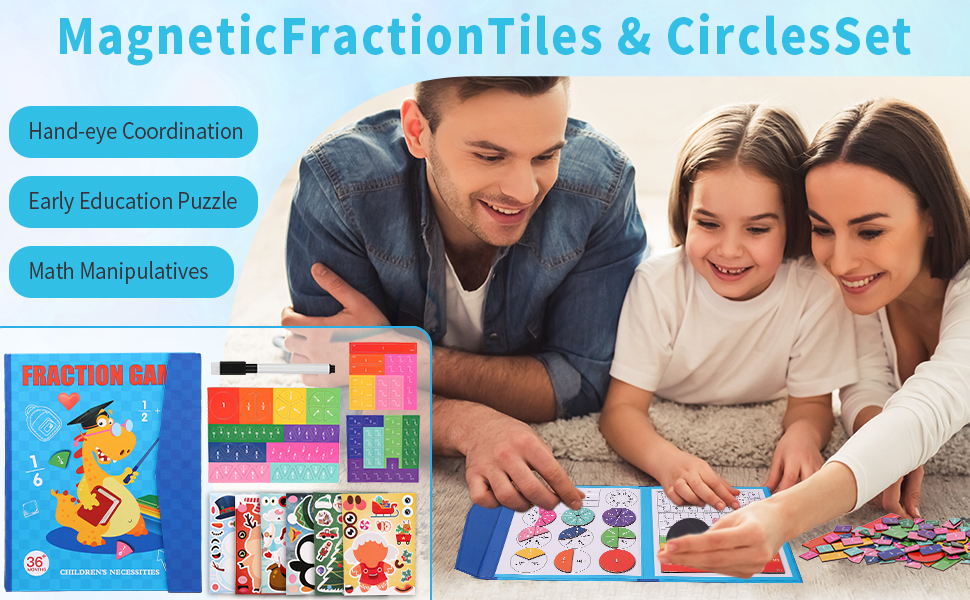 Amazon.com: Easter Basket Stuffers Magnetic Fraction Educational Puzzle ...