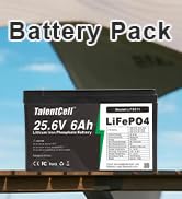 Amazon.com: Talentcell 24V 6Ah LiFePO4 Battery Pack LF8011, 25.6V 153.6Wh Deep Cycle ...