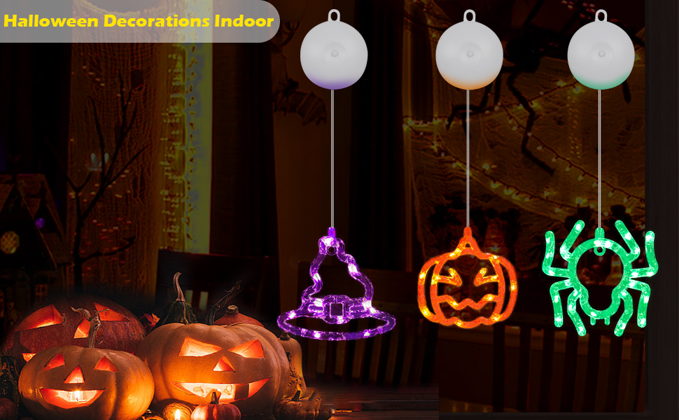 Amazon.com : Aovciust Halloween Decorations 3 Pack Orange Pumpkin Green ...