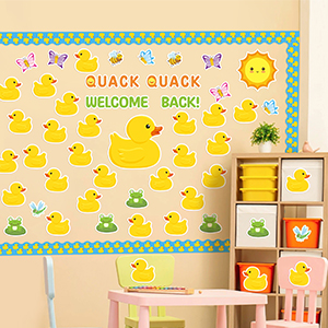 Amazon.com: AsodSway 120Pcs Duck Bulletin Board Back to School Cutouts ...