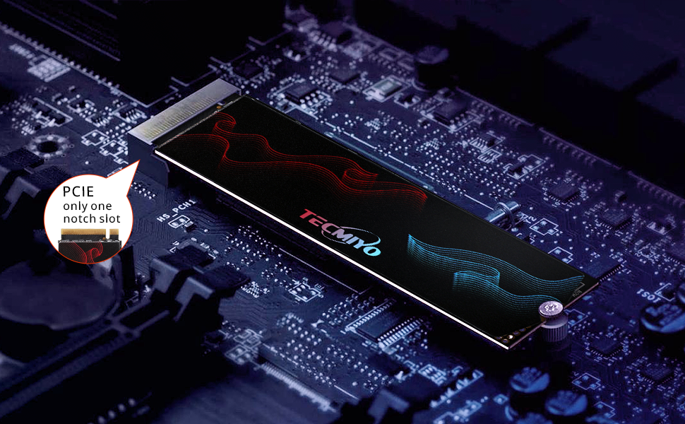 TECMIYO 1TB NVMe SSD PCle 4.0 Interne SSD M.2 2280 Gen4x4 mit Graphen Beschichtung ...