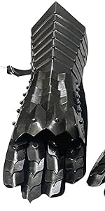 Amazon.com: AnNafi® Armor Gauntlets Steel Gloves w Brass Accents Armor ...