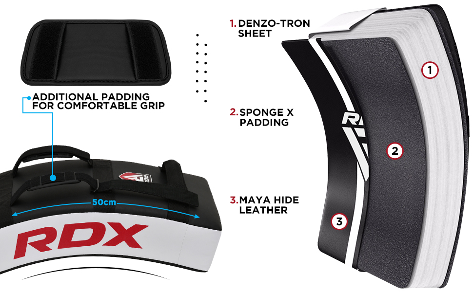 RDX Kick Shield Muay Thai Kickboxing, 60CM Large Heavy Curved Kicking Striking Body Pad ...