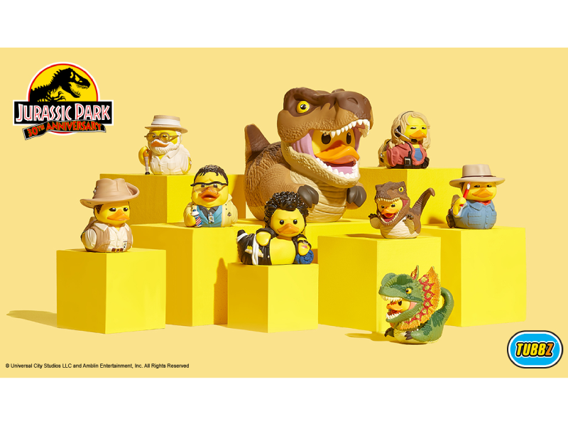 TUBBZ First Edition Dilophosaurus Collectible Vinyl Rubber Duck Figure ...