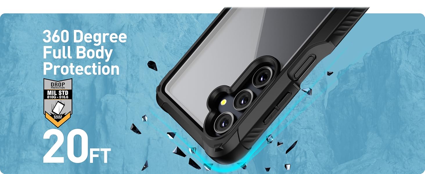 Amazon.com: Poetic Guardian Case for Samsung Galaxy A16 4G/5G, [2 Front Frame] [20 FT Mil-Grade ...