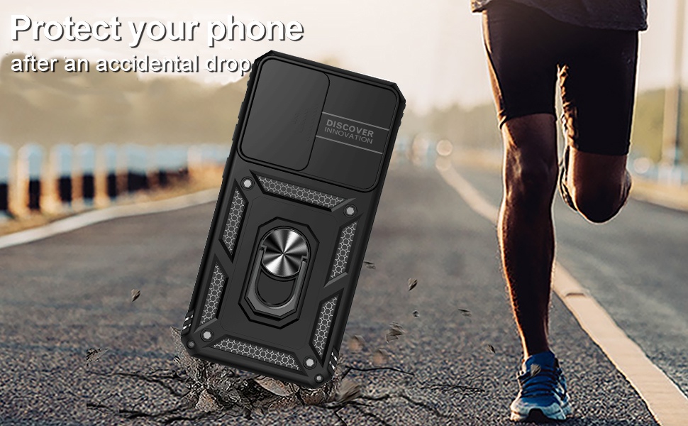 Amazon.com: for Galaxy A36 5G Phone Case with Slide Camera Cover HD Screen Protector [Military ...