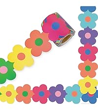 Amazon.com: Whaline 32.8ft Pastel Flower Bulletin Board Borders Retro ...