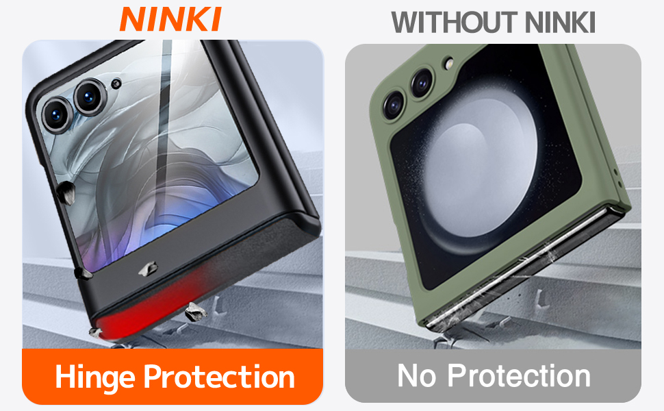 Amazon.com: NINKI for Motorola Razr 2024 Plus Case with Hinge Protective,for Razr 50 Ultra ...