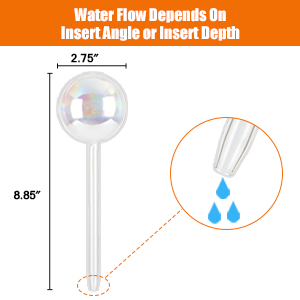 Amazon.com: KintKita Clear Glass Plant Watering Globes -Self Watering Blubs Auto-Drippers System ...