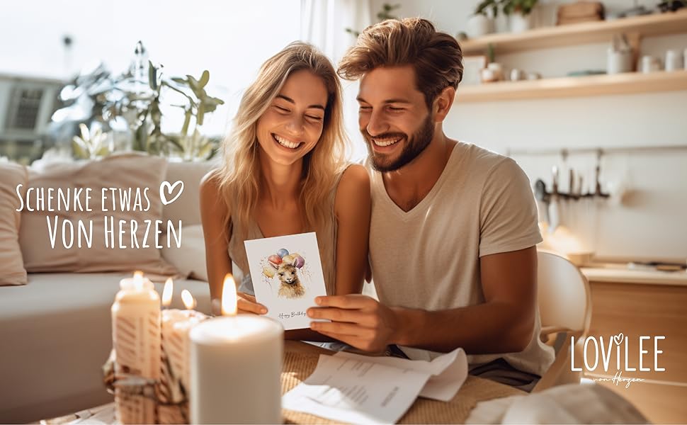 LOViLEE® Glückwunschkarten inkl. extra Umschläge & Sticker zu jedem Anlass im 10er Geschenkset ...