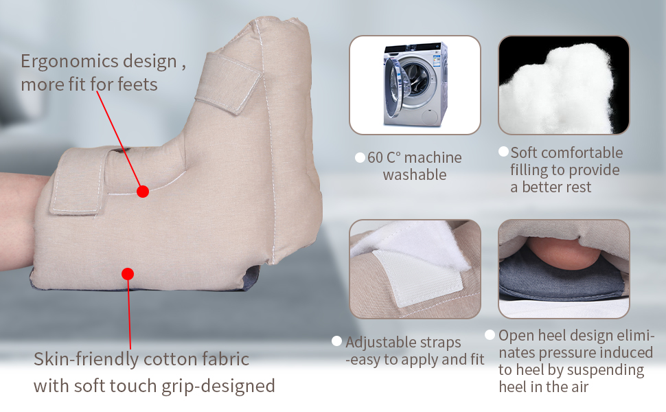 Amazon.com: EZ Assistive Heel Protectors for Bed Pressure Sores,Foot Boot Pillow Comfort Cushion ...