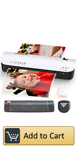 A3 Laminator, 5 in 1 Laminator Machine 13 Inches with 20 Laminating Pouches A3 A4 A5 A6, Cold ...