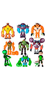 Amazon.com: Figures Based on Ben 10 Action Figures - Set of 10 Toys [Ben Tennyson, Armored Shock ...