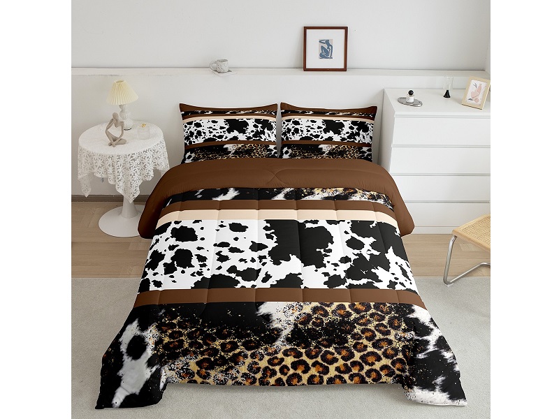 Amazon.com: Erosebridal Cowhide Comforter Set Western Bedding Sets Full,Black and White Highland ...