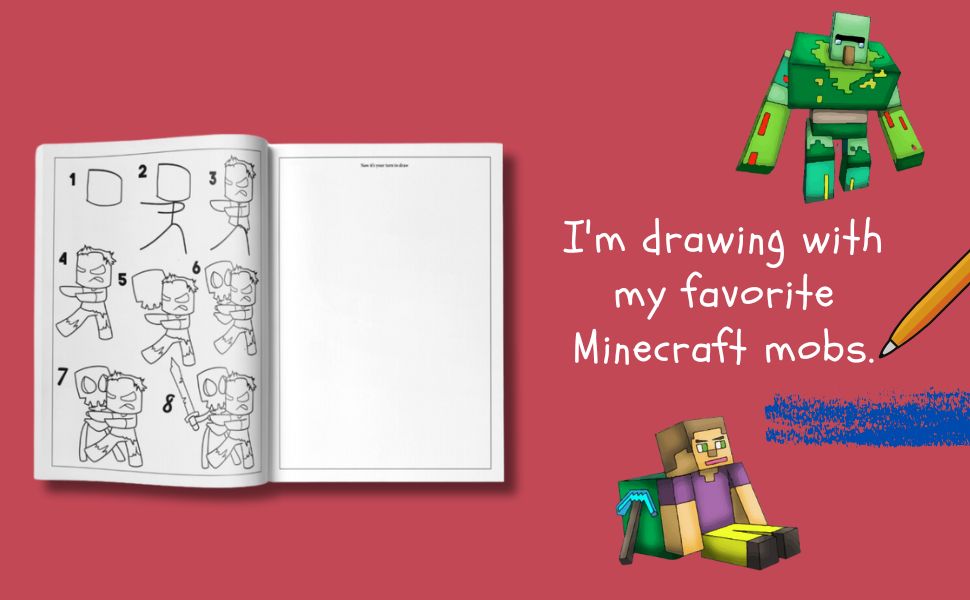 Sketch Book for Minecrafters: Sketchbook for Kids and How to Draw ...
