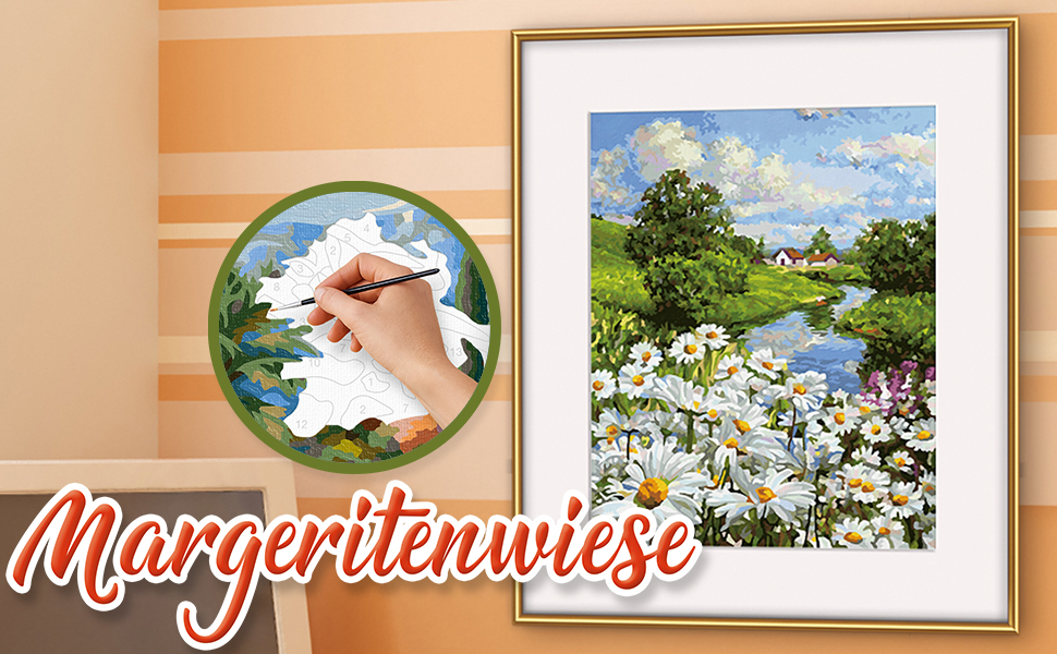 Schipper 609240899 Malen nach Zahlen - Margeritenwiese - Bilder malen für Erwachsene, inklusive ...