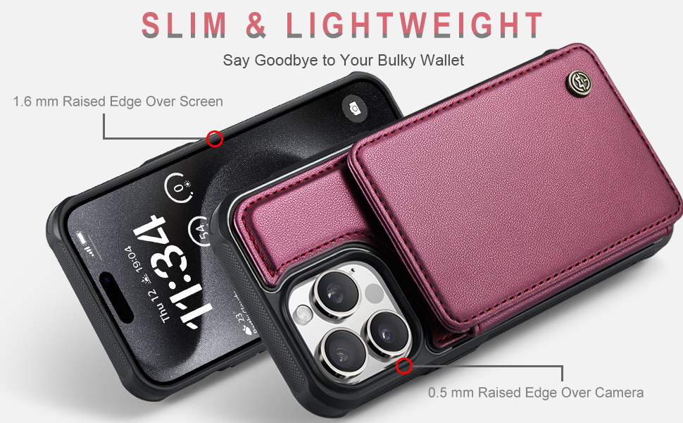 Amazon.com: Vinich for iPhone 15 Pro Max Wallet Case with Card Holder, Case for iPhone 15 Pro ...