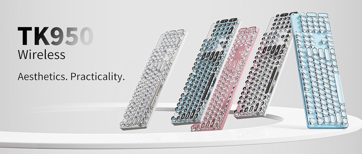 Amazon.com: EWEADN X99 Wireless Mechanical Keyboard - 99 Keys, Three Mode Connectivity- BT5.0/2 ...