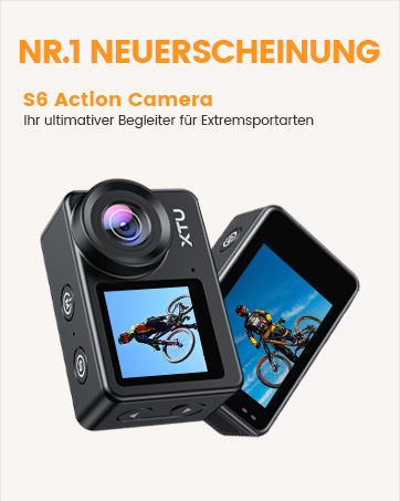 XTU S6 Action Cam 4K30FPS 20MP Ultra HD 2,0 Zoll LCD Touchscreen 40M Unterwasserkamera mit 64GB ...