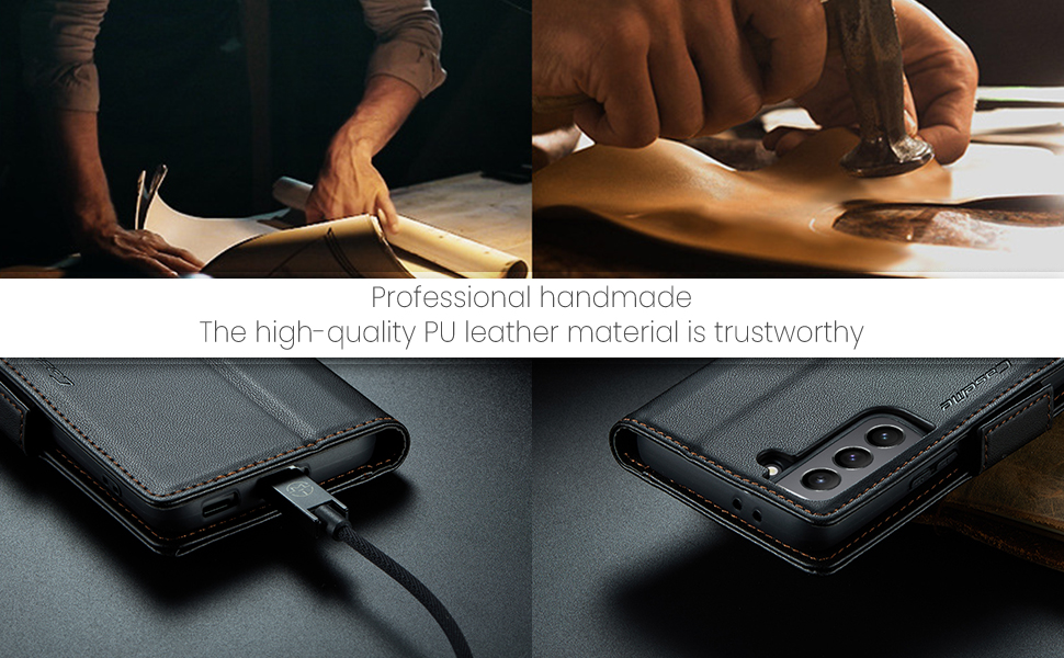 Amazon.com: FCOZCKLOM Compatible with Samsung Galaxy S21 Wallet Case with RFID Blocking Card ...