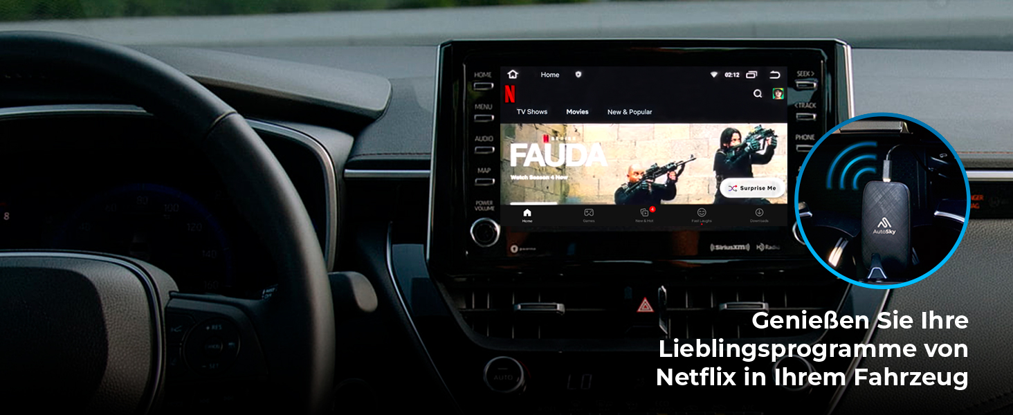 AutoSky Wireless CarPlay & Android Auto AI Box Lite – Für Fahrzeuge mit Wired CarPlay – Kabellos ...