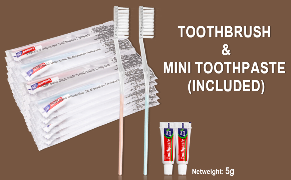 200 Pack Toothbrushes Bulk, Disposable Toothbrush Individually Wrapped ...