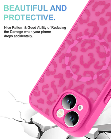 Amazon.com: MOWIME Magnetic for iPhone 15 Plus Case Leopard [Compatible with MagSafe] [Full ...