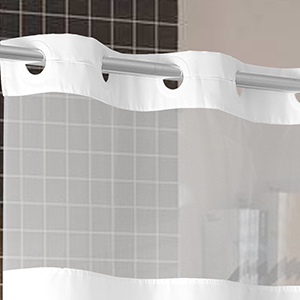 Amazon.com: Planially No Hooks Shower Curtain with Snap in Liner,72W*74L No Hook Shower Curtain ...