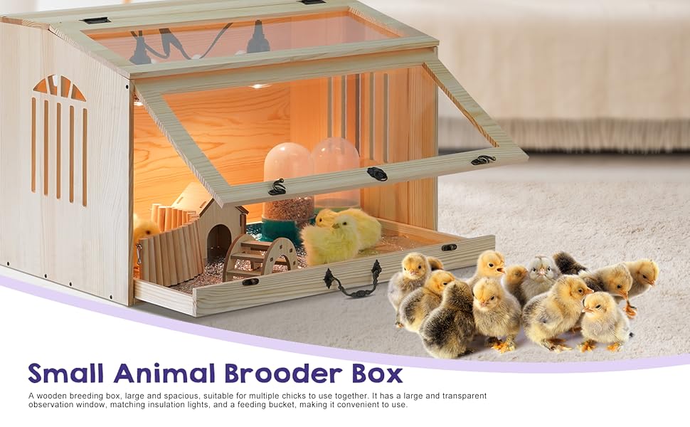 Amazon.com: KHEARPSL Chicken Brooder, Brooder Box for Chicks and Small Animals, Chick Brooder ...