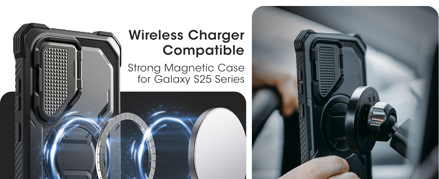 Amazon.com: i-Blason for Samsung Galaxy S25 Plus Case with Camera Cover Stand [MagSafe ...