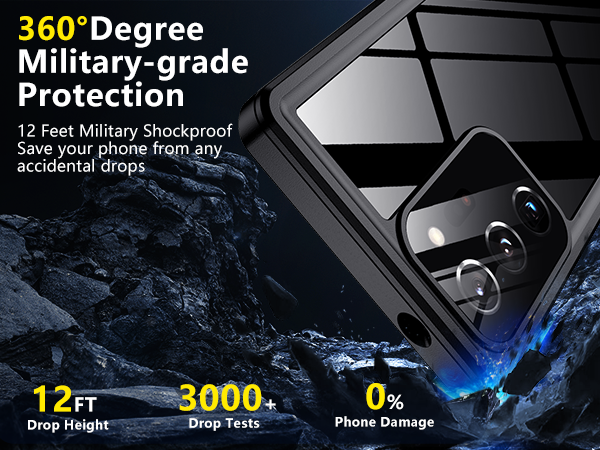 Mua for Samsung Galaxy Note 20 Ultra Case Waterproof, [12FT Military-Grade Drop Protection ...