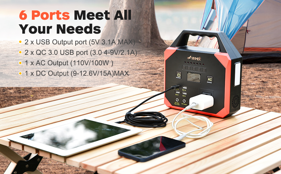 Amazon.com: FIRINER Portable Power Station 167Wh Small Portable Generator for Camping Power Bank ...