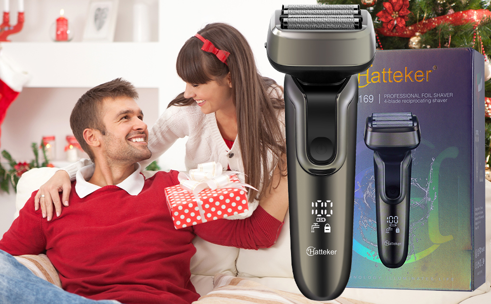 Amazon | Hatteker シェーバー メンズ 往復式 電気シェーバー 髭剃り LEDディスプレイ メンズシェーバー Type-c充電式 残量表示 電動シェーバー 深剃り ひげそり 低 ...