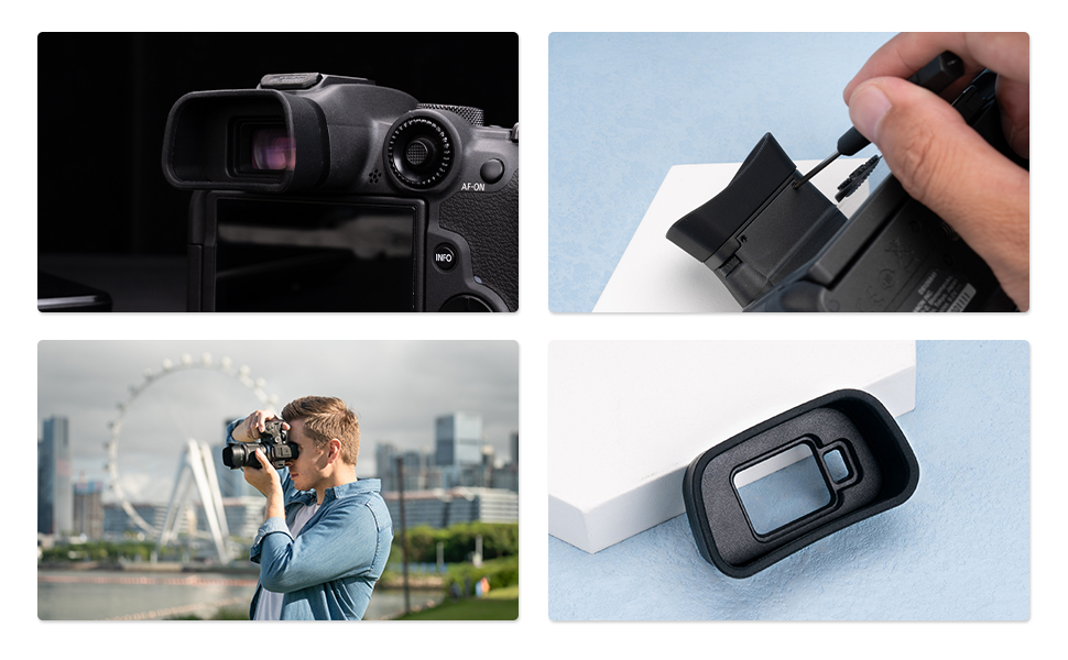 Soft Silicon Camera Extend Eyecup Eyepiece for Canon EOS R7 EOSR7 Camera, Viewfinder Protector ...