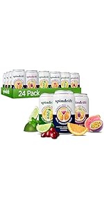 Amazon.com: Spindrift Sparkling Water, Nojito Flavored, Made with Real Squeezed Fruit, 12 Fl Oz ...
